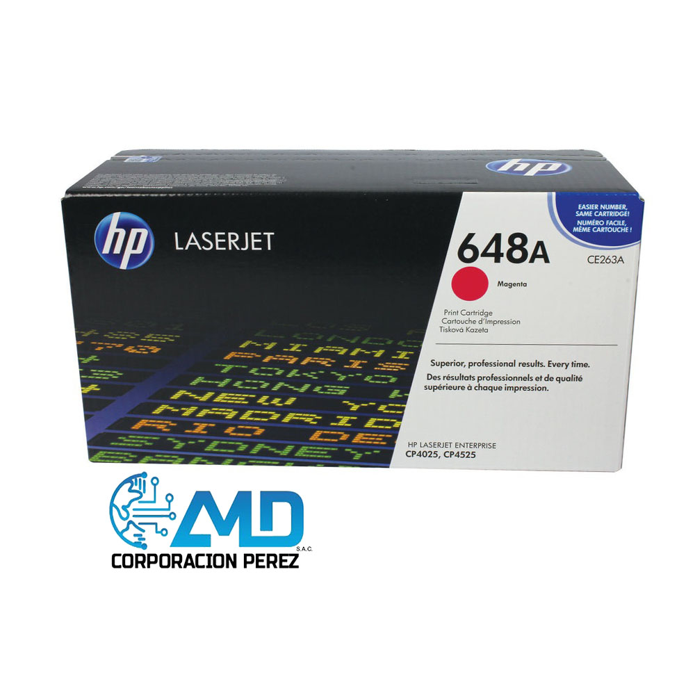 TONER HP CE263A (648A) L.J. CP4525 MAGENT 11KPG | CORPORACIÓN PEREZ AMD